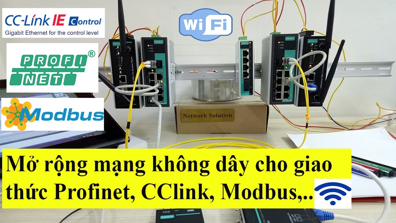 Mạng không dây cho giao thức Profinet, CClink, Modbus.. Giải pháp cho PLC Siemens, Mitsubishi ...