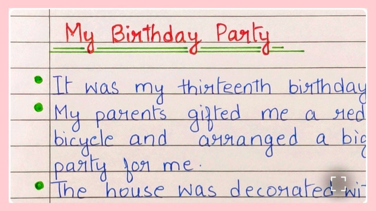Simple & Short Essay on My Birthday | My Birthday Party Essay | How I ...