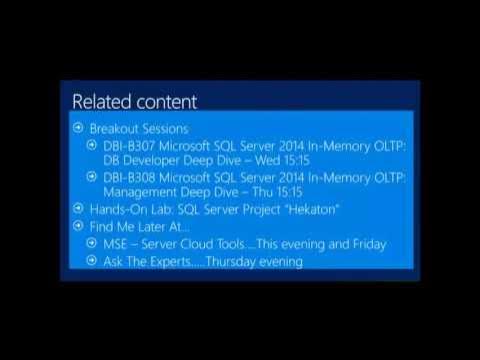 Microsoft SQL Server 2014 In Memory OLTP Overview 83 - YouTube