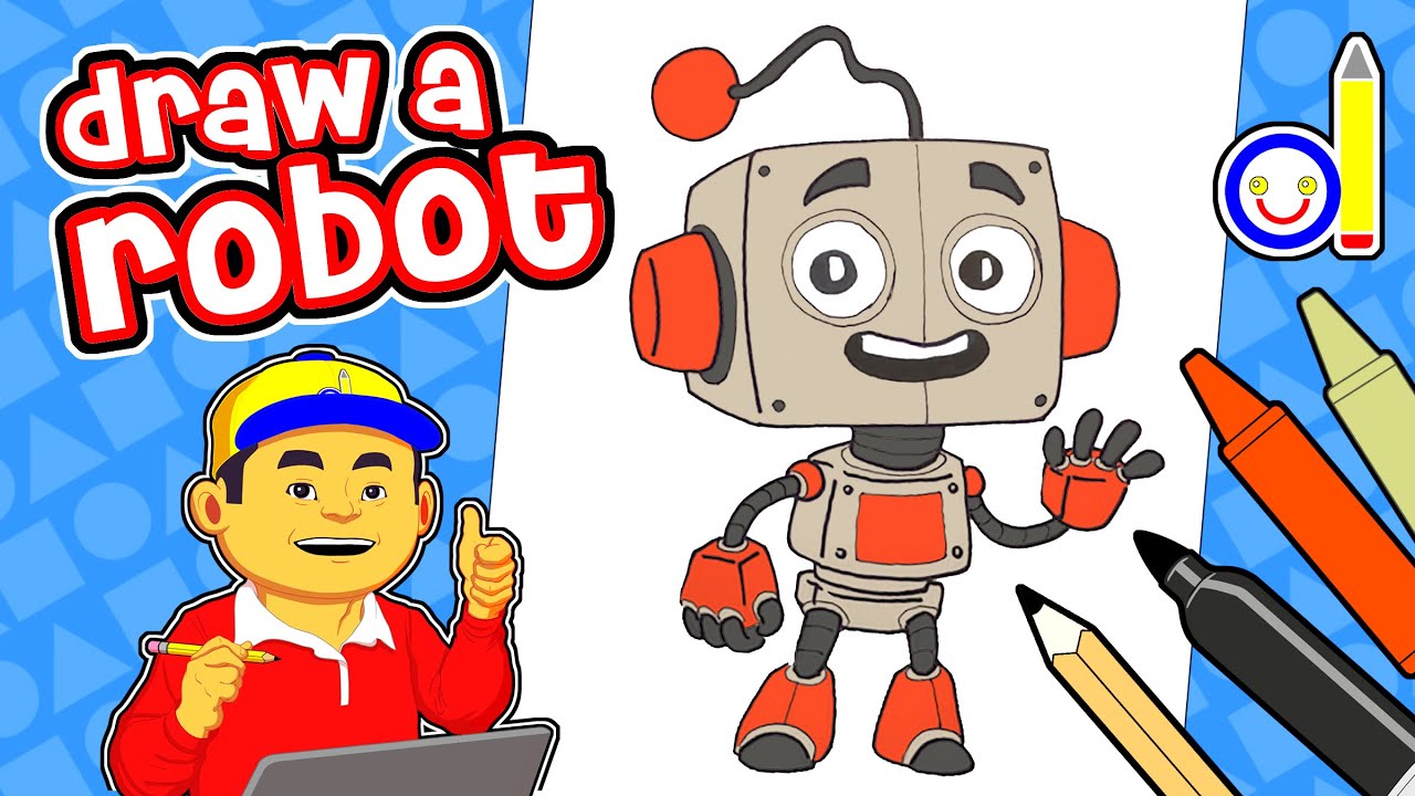 How to Draw a Robot Buddy · Drawing How-to for Kids and Growing Artists ...
