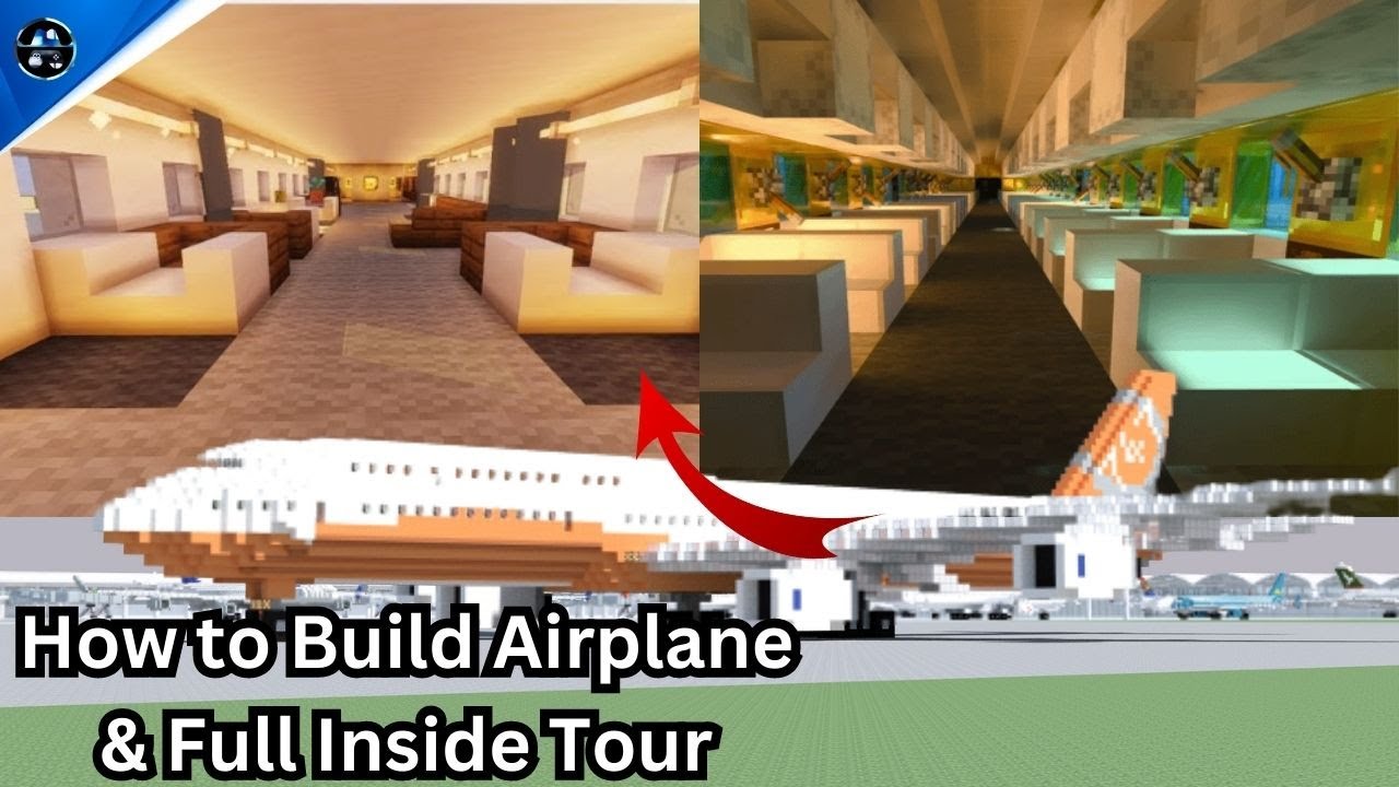 How to Build Airplane in Minecraft | in 10 Seconds | Inside Tour ...