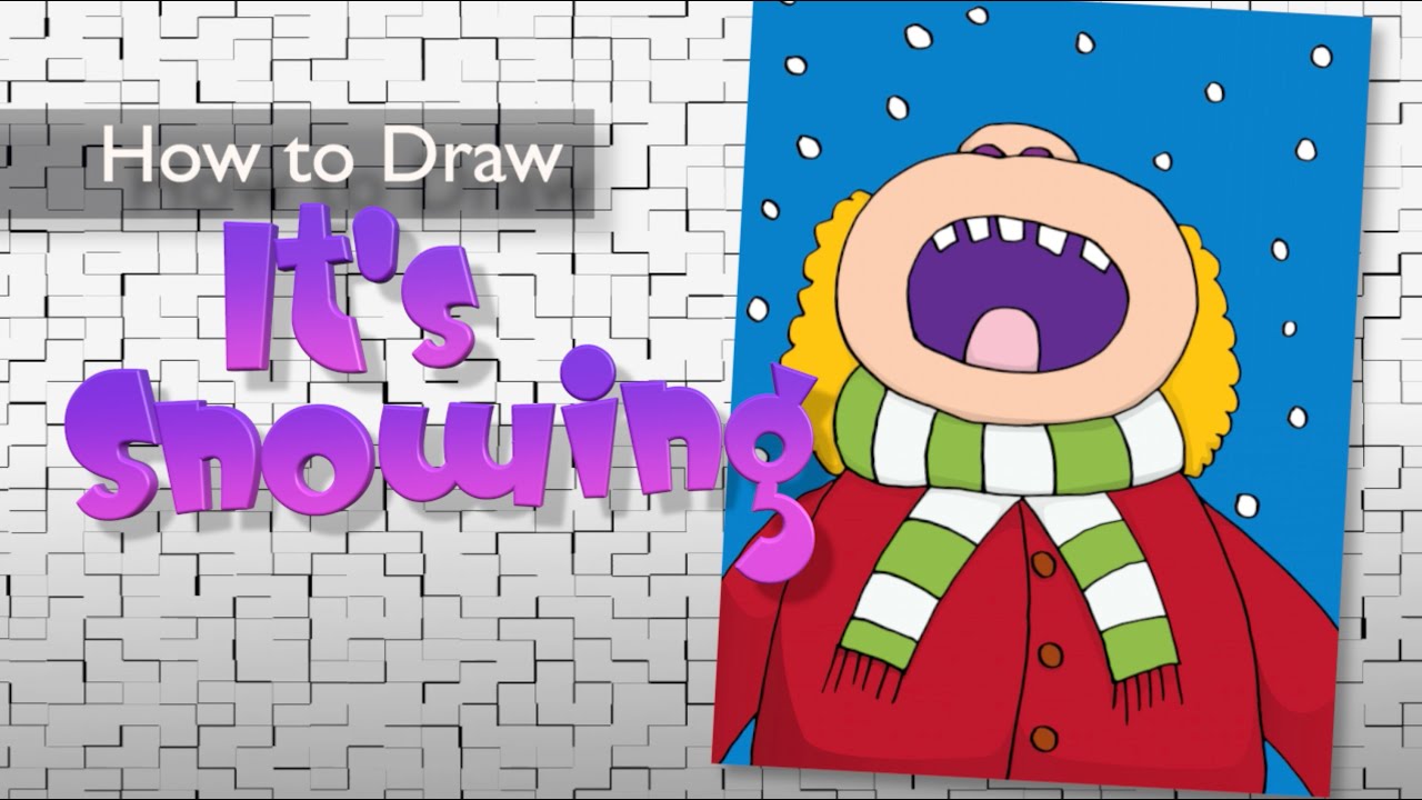 How to Draw It's Snowing ☃️ ️ Easy🎄Winter 🎄 ️ Easy ☃️ Step by Step 🎄 ...
