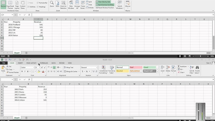Excel 2013 Worksheet Side By Side ExcelMadeEasy, The Worksheets In