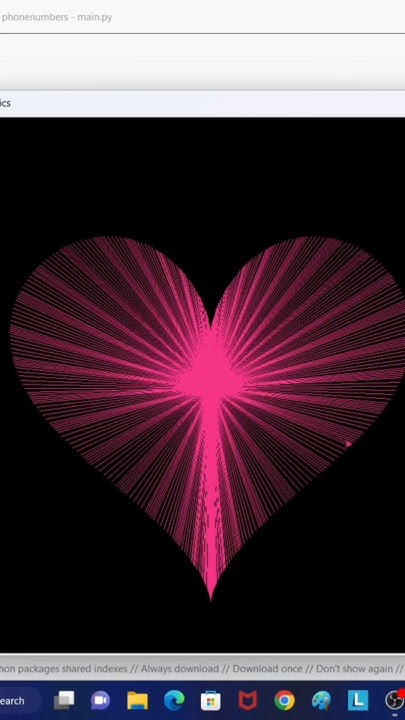 Heart Shape Pattern Turtle Graphics Design using Python #coading #python #turtle #programming # ...