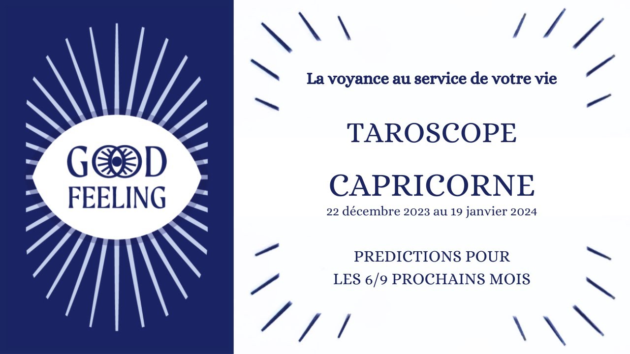 Taroscope capricornes pour les 6/9 prochains mois. - YouTube