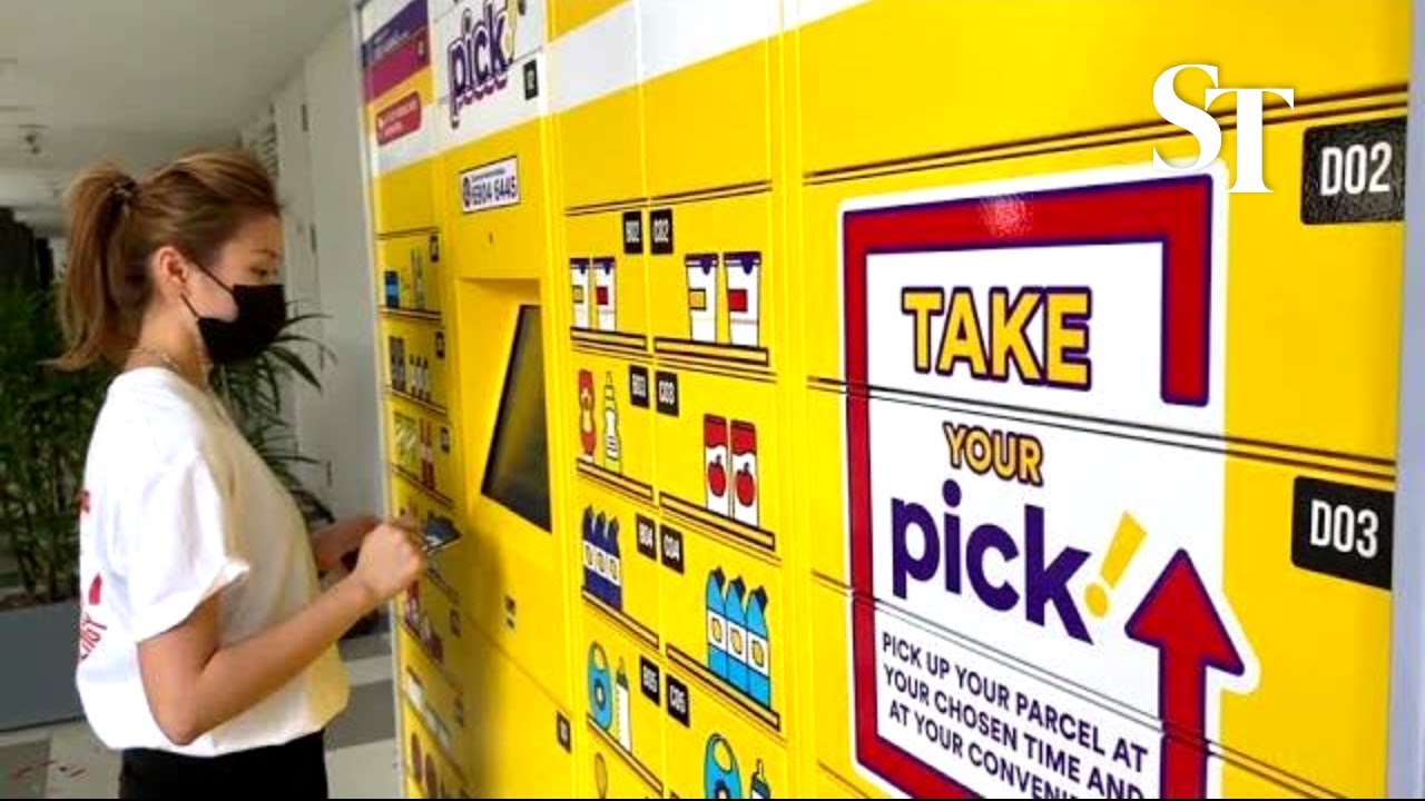 Collecting items from the Pick Network parcel delivery locker - YouTube