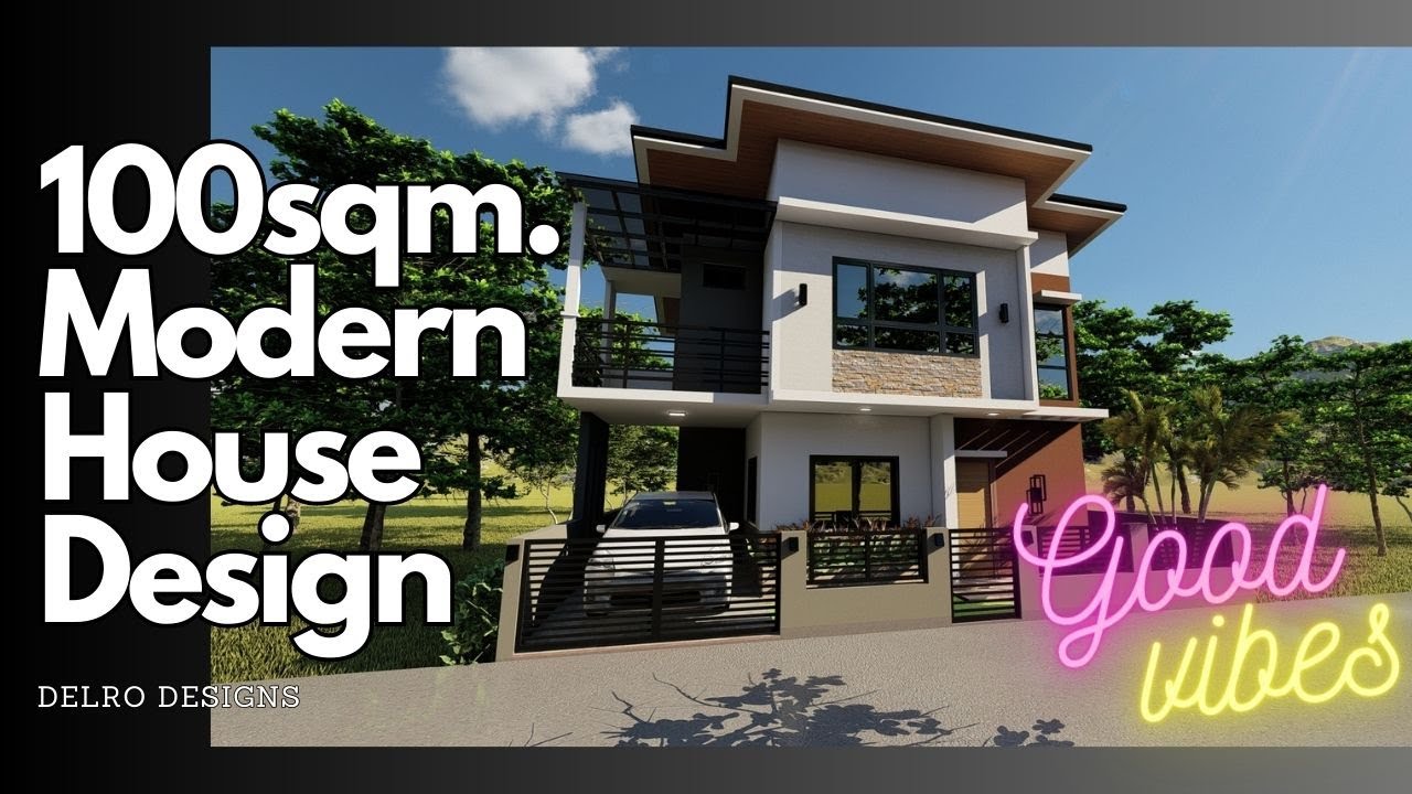 100sqm Modern House Design - YouTube