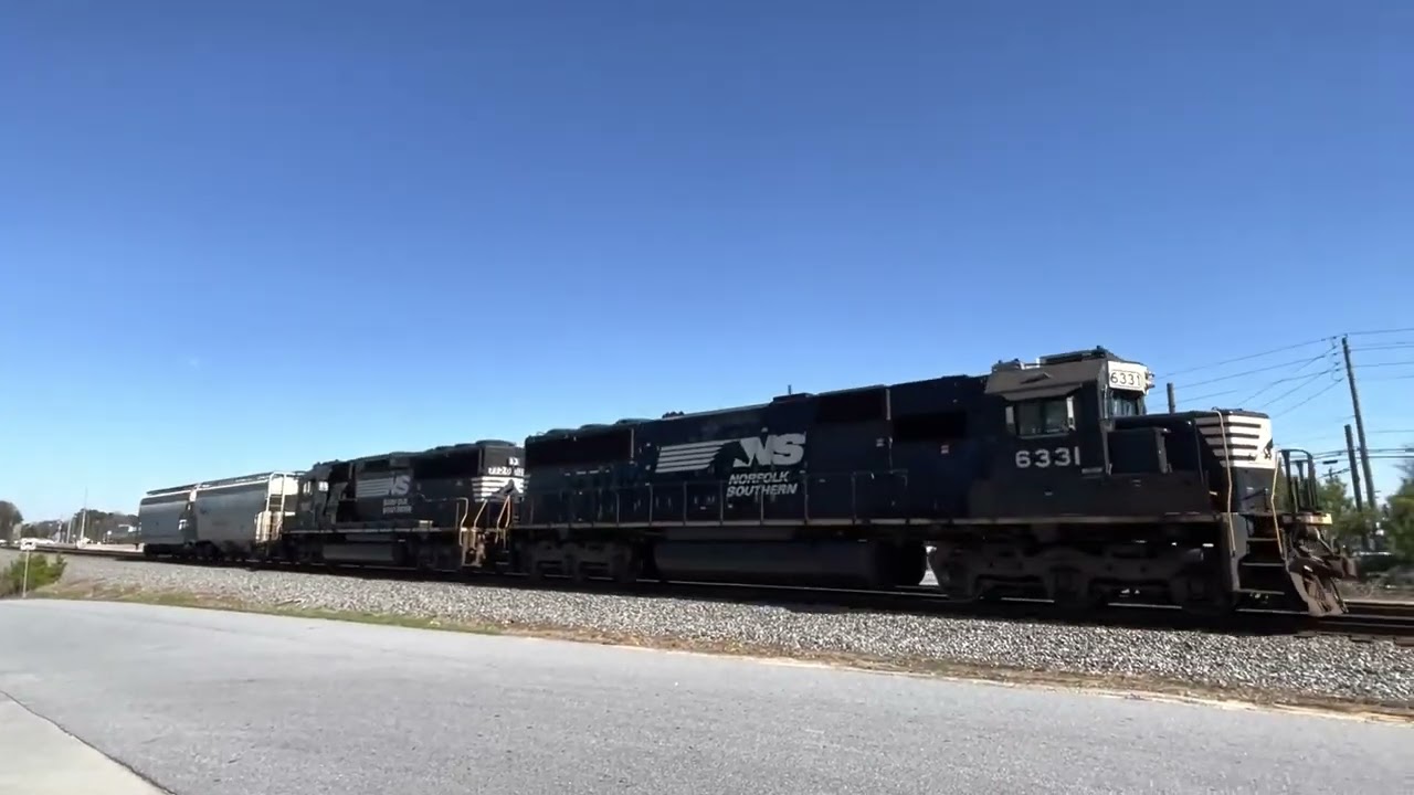 NS SD40E #6331 leads P56 - YouTube