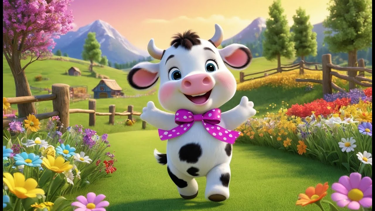 Baby Moo Moo Dancing | Fun Dance Song for Kids | Playful Cow Dance ...