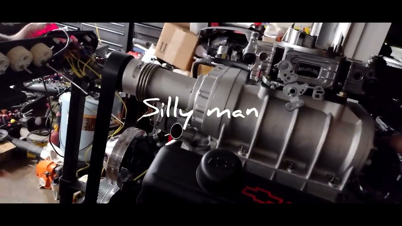 Supercharged SBC 400 first start and backfired! - YouTube