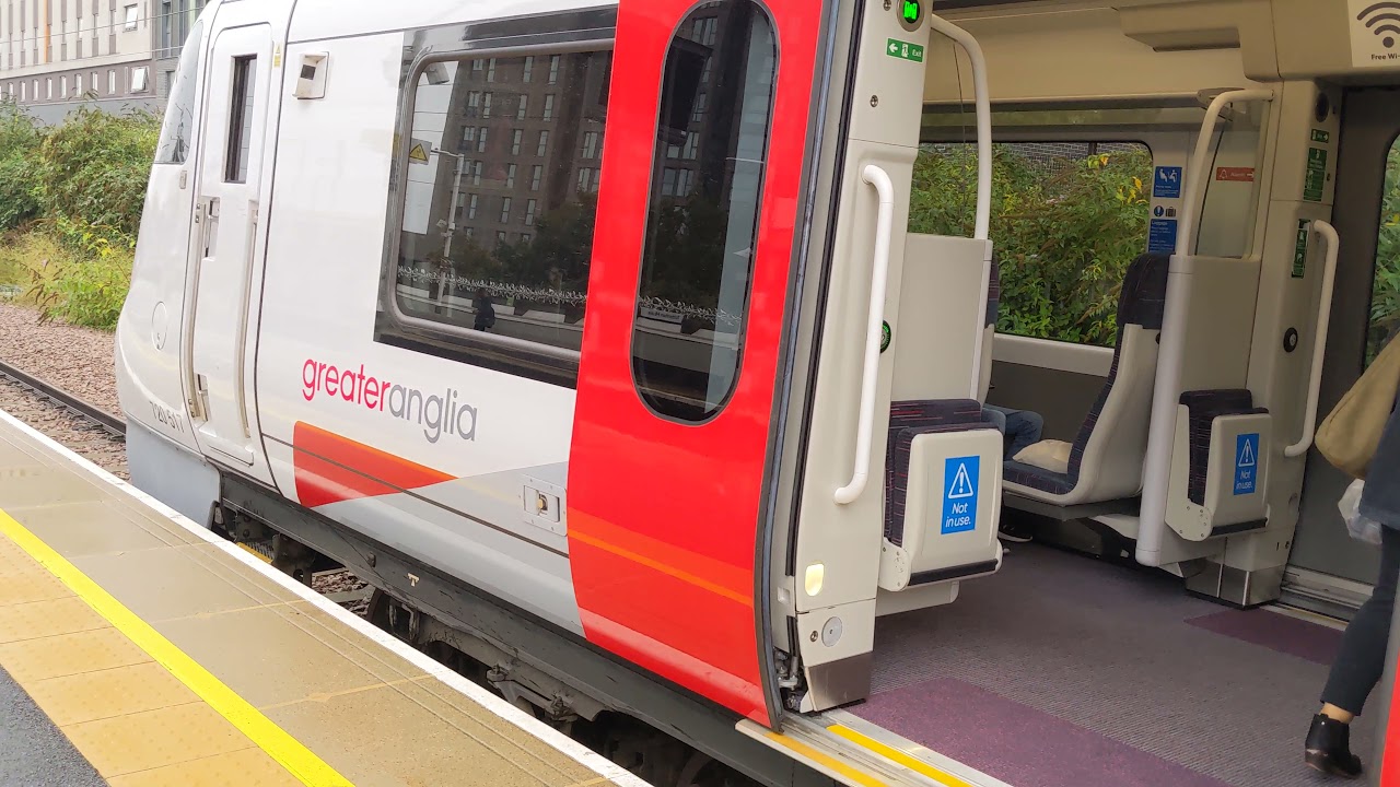 Class 720 arrives and departs at Tottenham Hale for Meridian Water ...