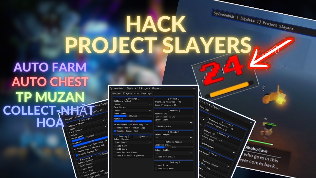⏫SCRIPT PROJECT SLAYERS UPDATE 1.5🥶ĐIỆN THOẠI&PC | AUTO FARM,TP MUZAN ...