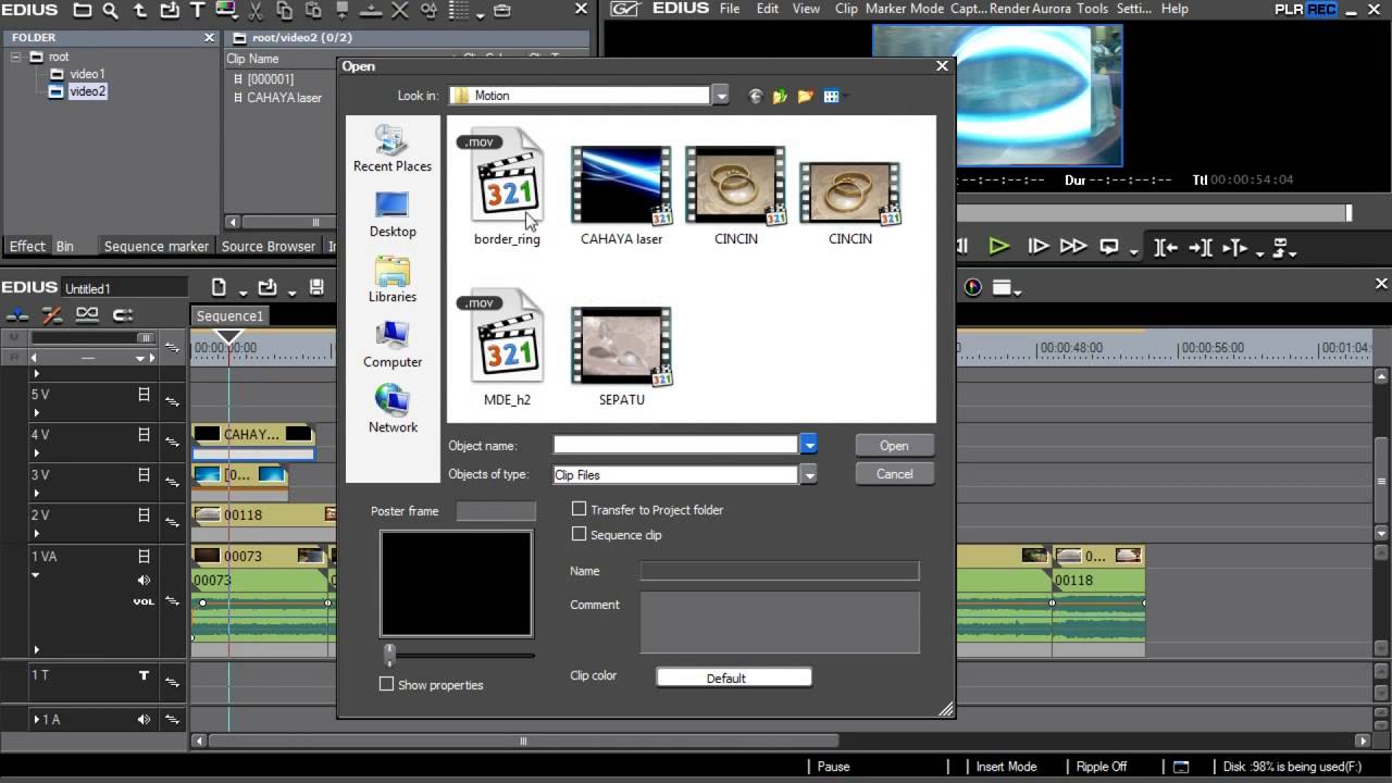 Belajar Edius 4 - Menambah Track Video Audio Title - YouTube