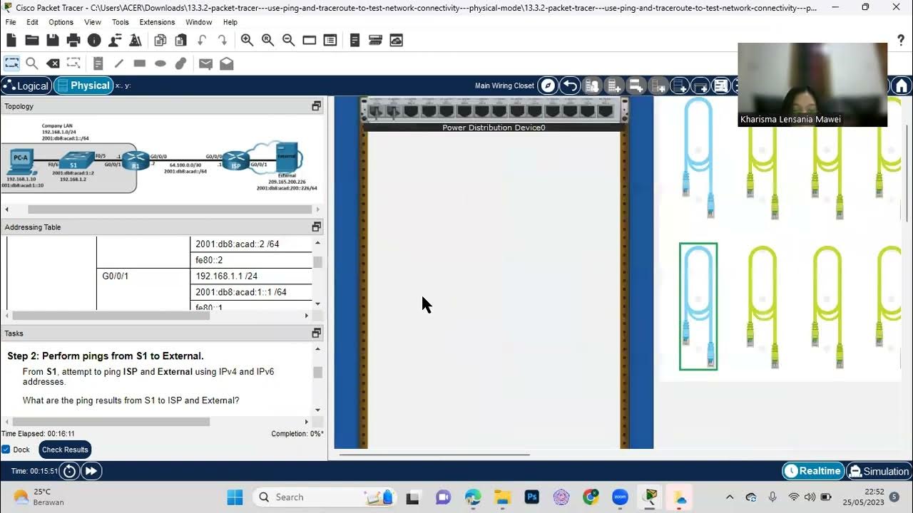 Tugas 6 Packet Tracer - Use Ping and Traceroute to Test Network ...