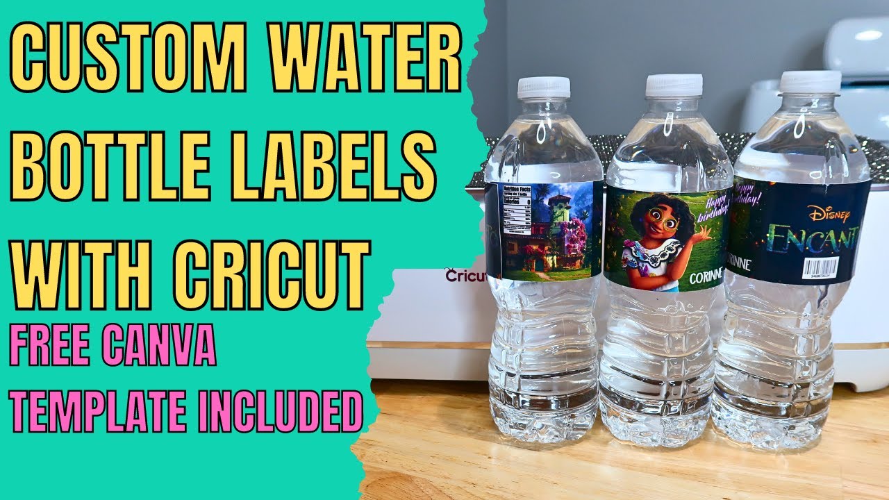 Custom Water Bottle Labels With Cricut Canva Tutorial YouTube Custom Water Bottle Labels With Cricut Canva Tutorial YouTube