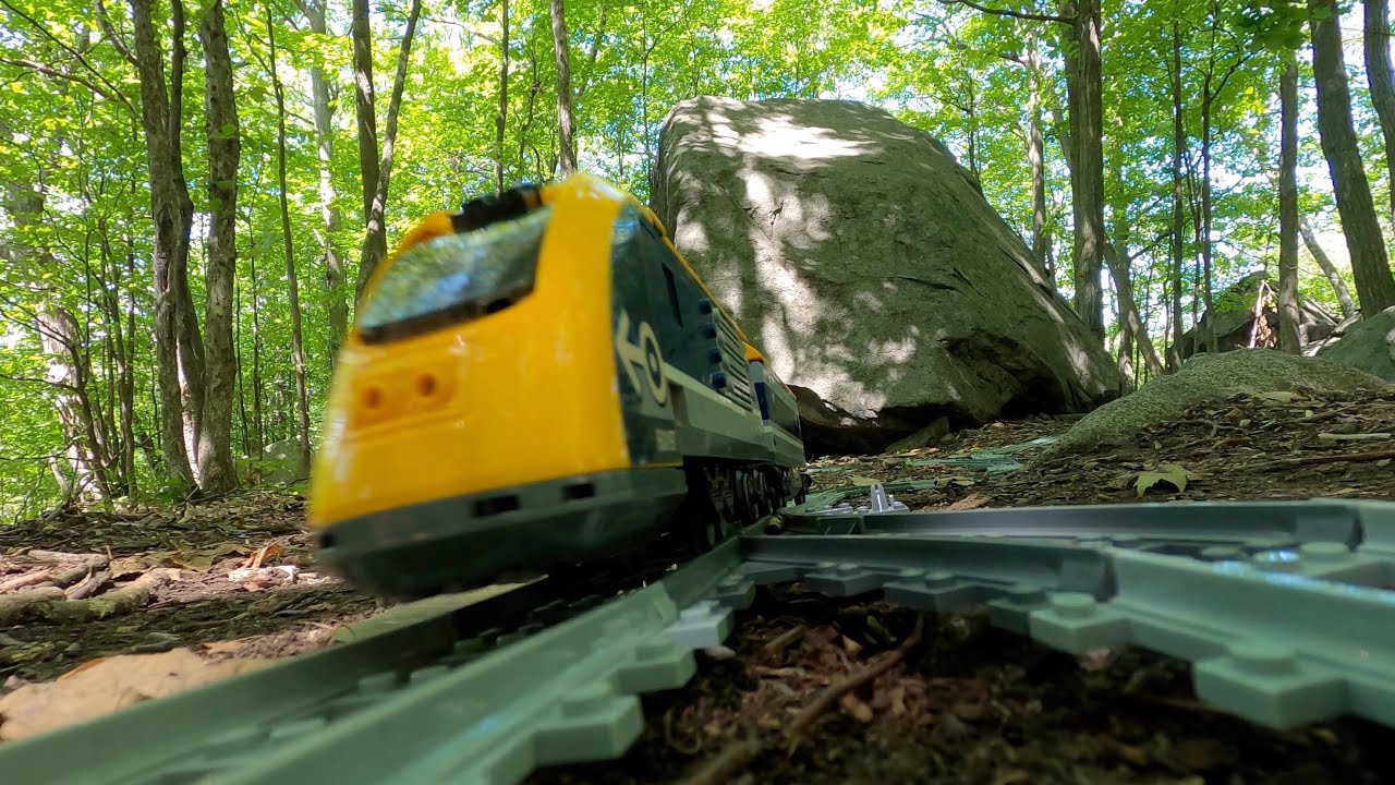 Lego Train Set Journey Hiking Through the Mountains - YouTube