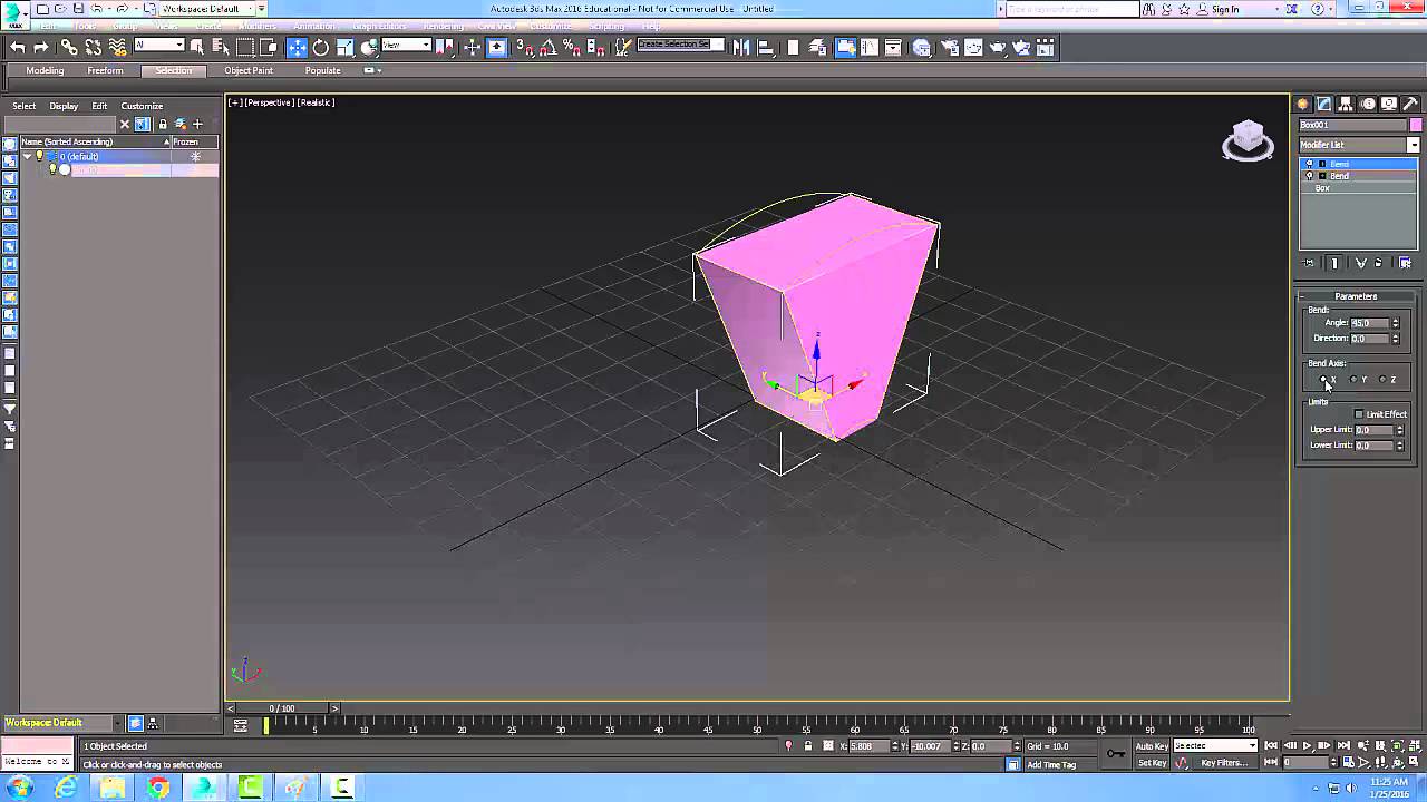 3ds Max 03-01 Bend Modifier - YouTube