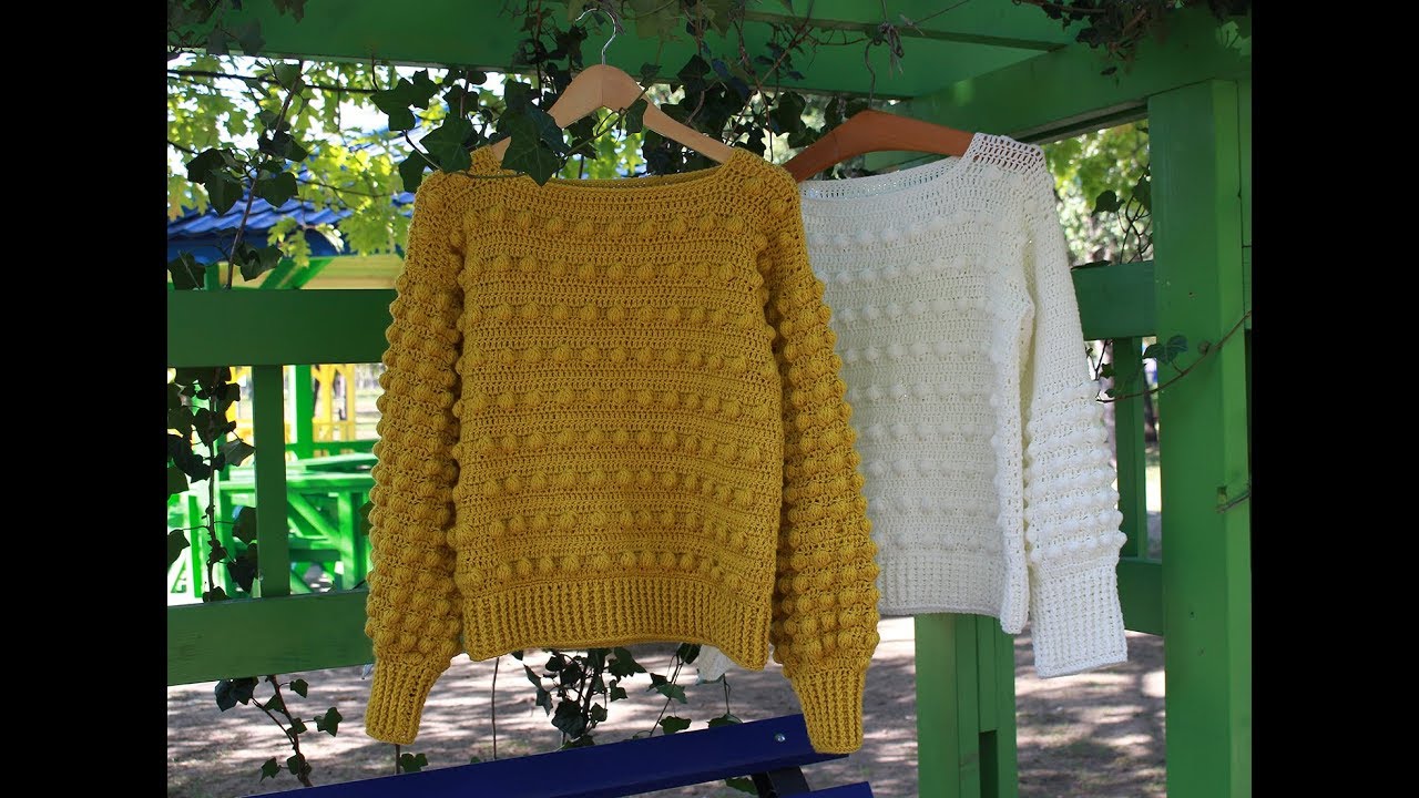 Pulover crosetat de toamna - A DOUA PARTE - YouTube