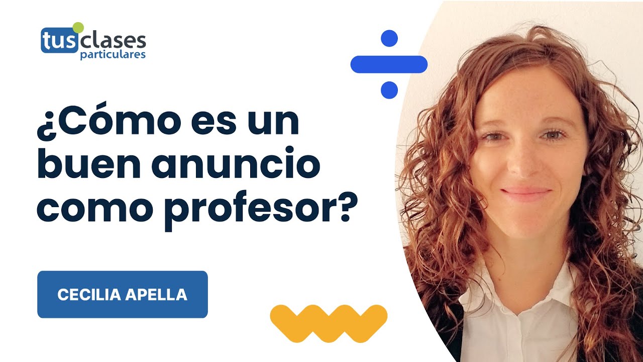 ¿Cómo crear el mejor anuncio para darte a conocer como profesor? - YouTube