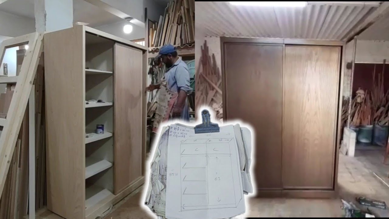 Modern Sliding Wardrobe Full Making Procedure - YouTube