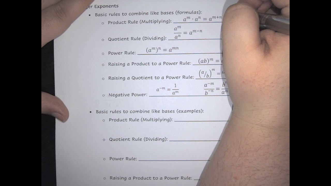 Rules For Exponents And Power Rules For Exponents YouTube Rules For Exponents And Power Rules For Exponents YouTube