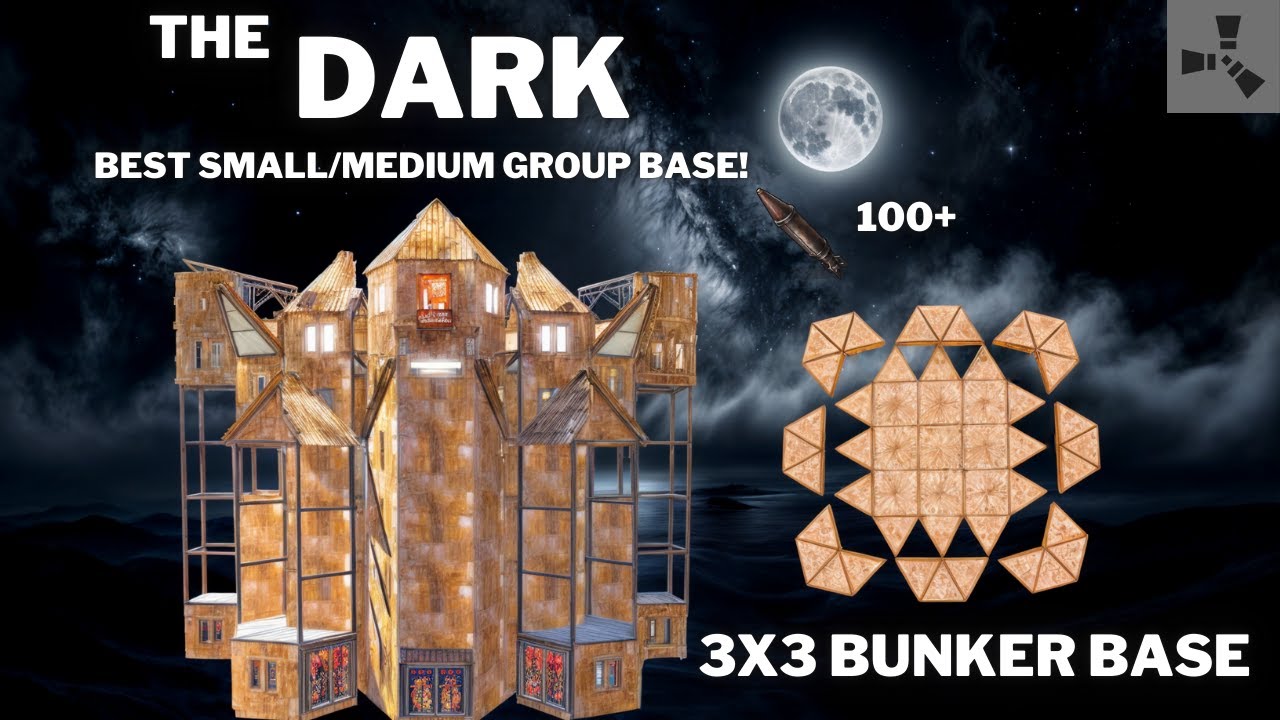THE DARK•3x3 BUNKER TANK BASE•SMALL/MEDIUM GROUP BASE DESIGN•CHEAP ...