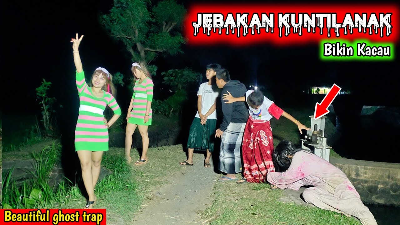 Jebakan Kuntilanak Bikin Kacau || Prank Hantu Paling Lucu Dan Kocak || Beautiful Ghost Trap ...