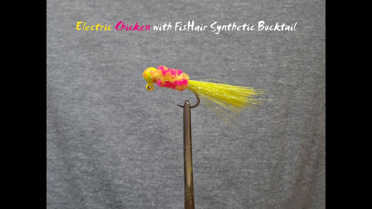 Electric Chicken Crappie Jig with Fishair Synthetic Bucktail - YouTube