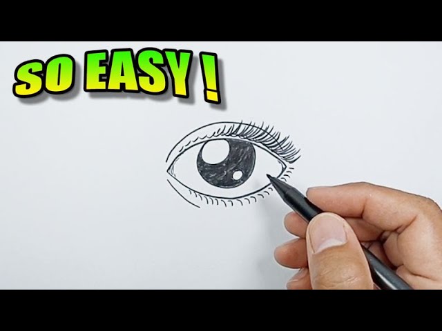 How to draw an eye with markers | Easy Drawings - Videos For Kids