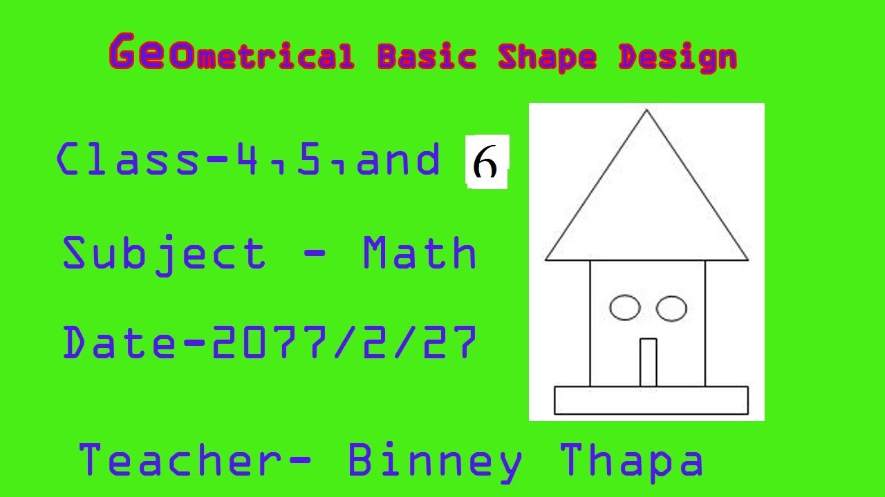 geometric basic shapes design class-4,5,6 - YouTube