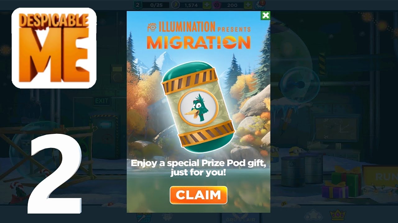 Minion rush NEW Migration prize pod part 2 llumination PRESENTS - YouTube