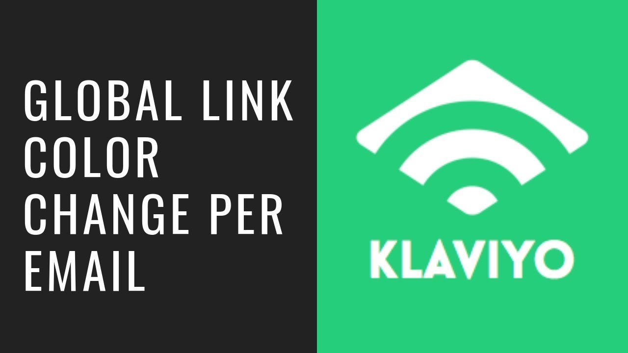 How to Change Link Color Globally per Email in Klaviyo? - YouTube