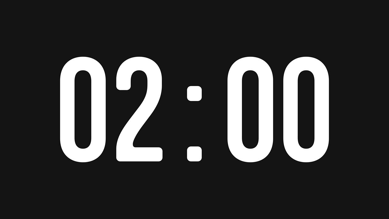 2 Minute Countdown Timer - 4k 21:9 - YouTube