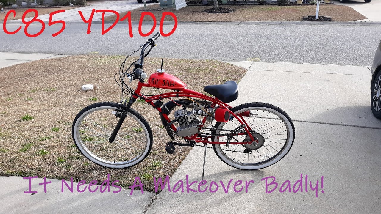 C85 Yd100 Motorized Bicycle build Gets a Makeover! - YouTube