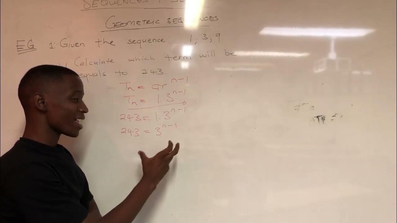 Grade 12 Maths Geometric Sequences practical example - YouTube