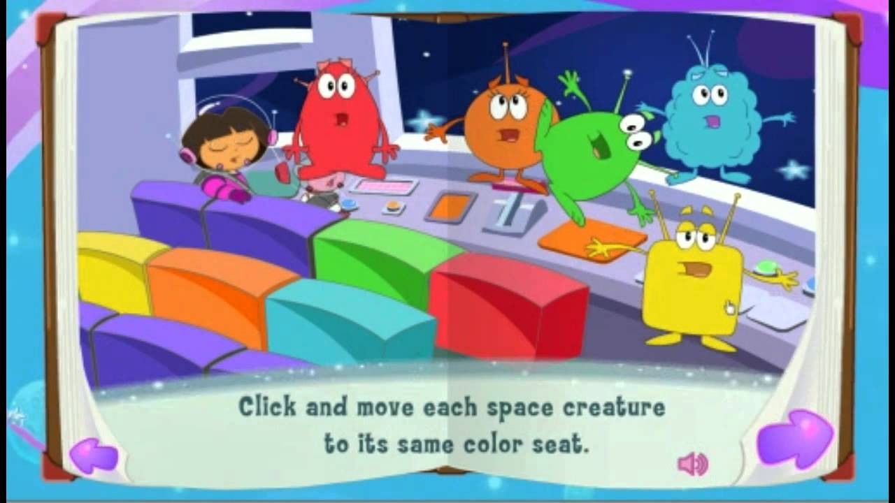 Dora's space adventure--Learning story for kids - YouTube