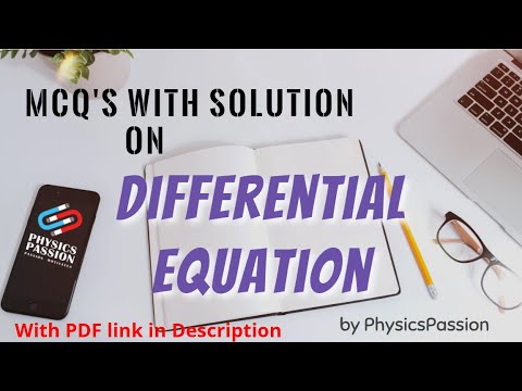 MCQ's on Differential Equation with solution and pdf BY #PhysicsPassion ...