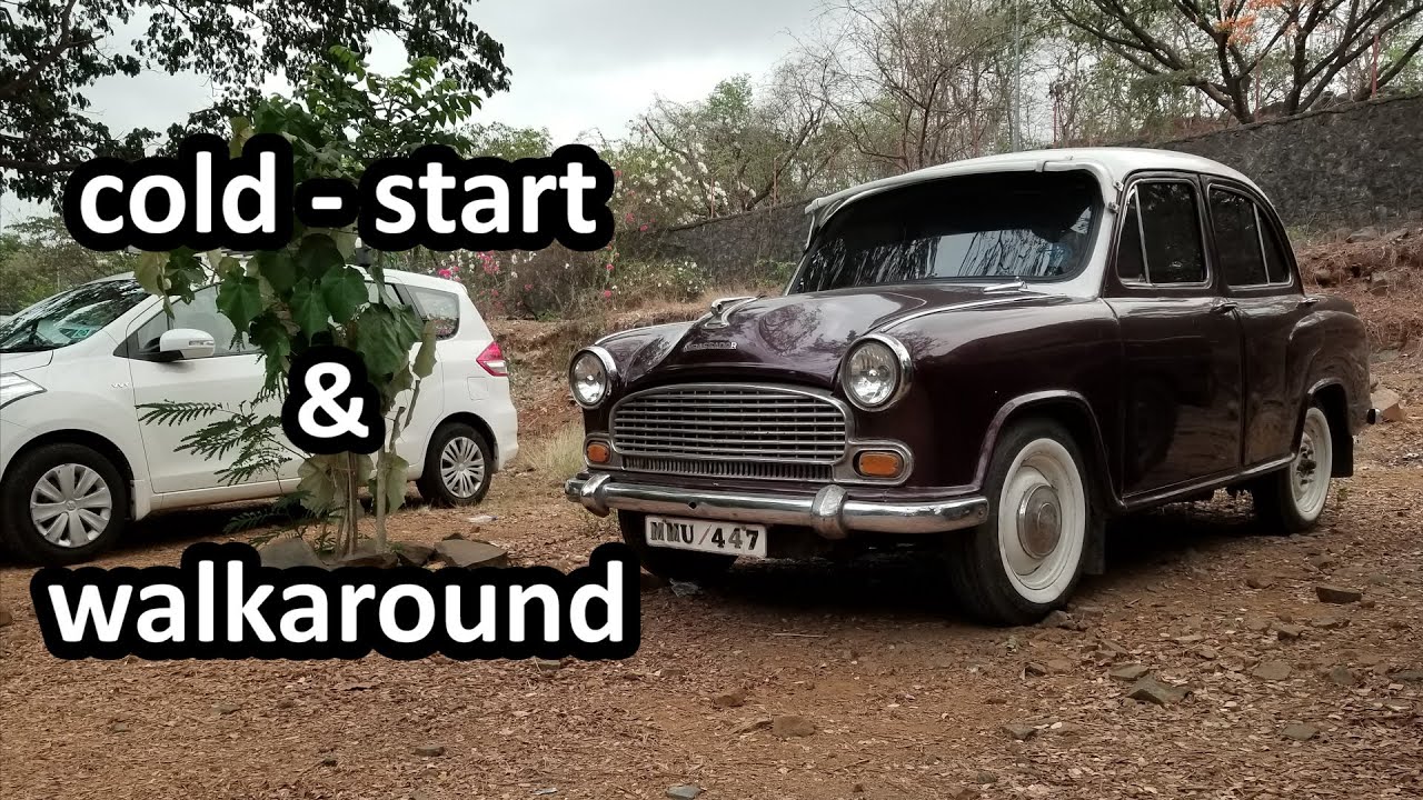 Ambassador Mark 2 Petrol Cold Start and Walkaround - YouTube