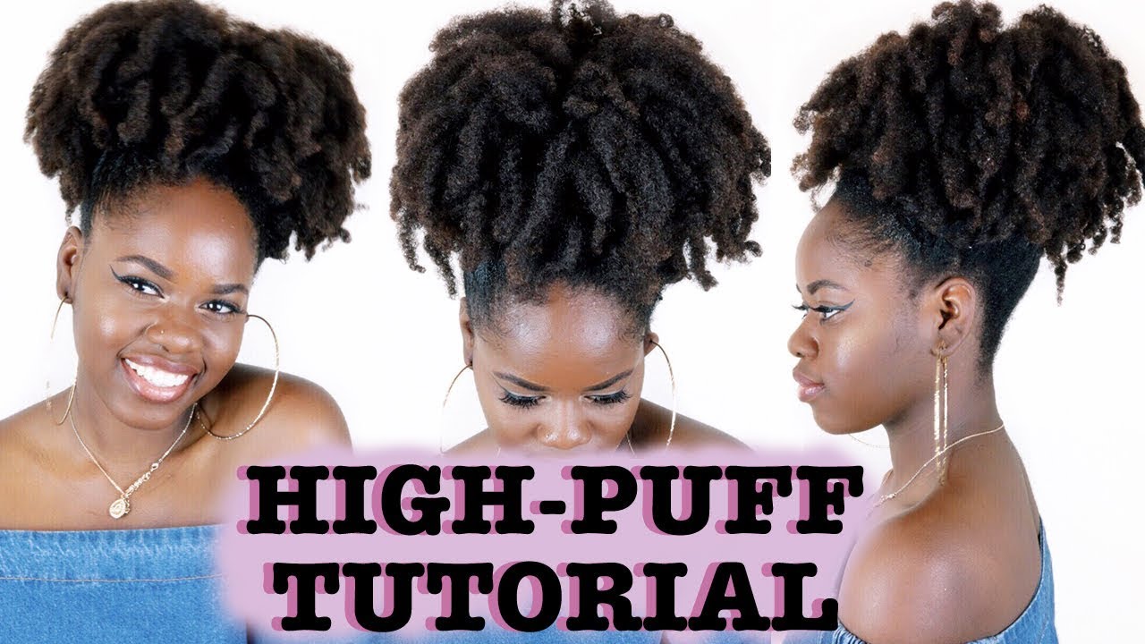 HIGH PUFF WITH EXTENSIONS | QUEEN WEAVE BEAUTY KINKY COILY HAIR - YouTube