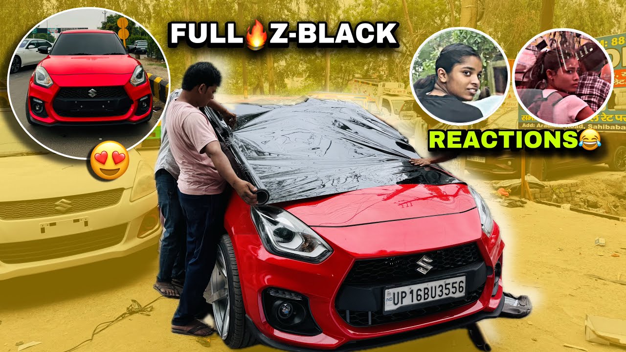 Finally Full Z-BLACK Swift Sportz 😍 | REACTIONS Swift GT-SPORTS 🔥 ...