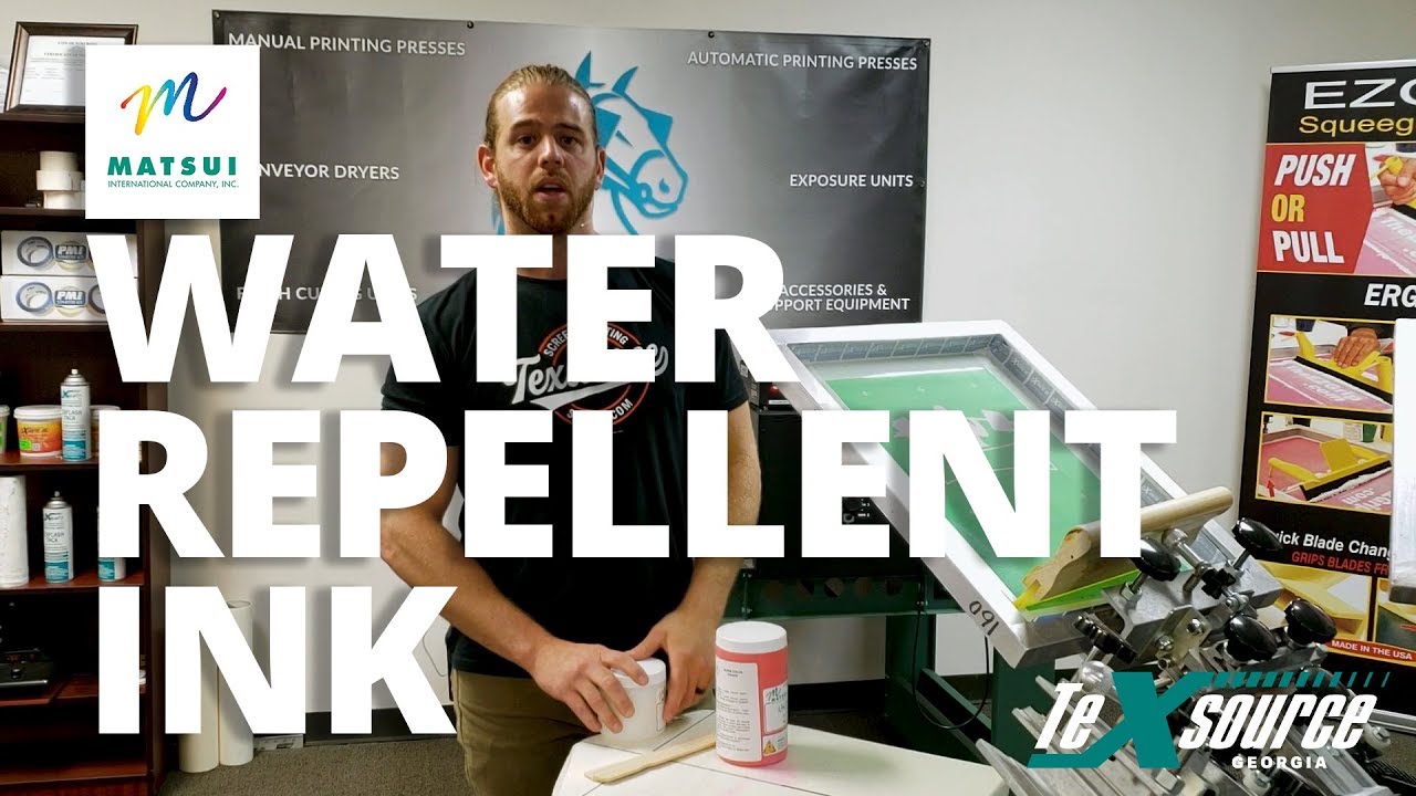 Screen Printing Water Repellent Ink - YouTube