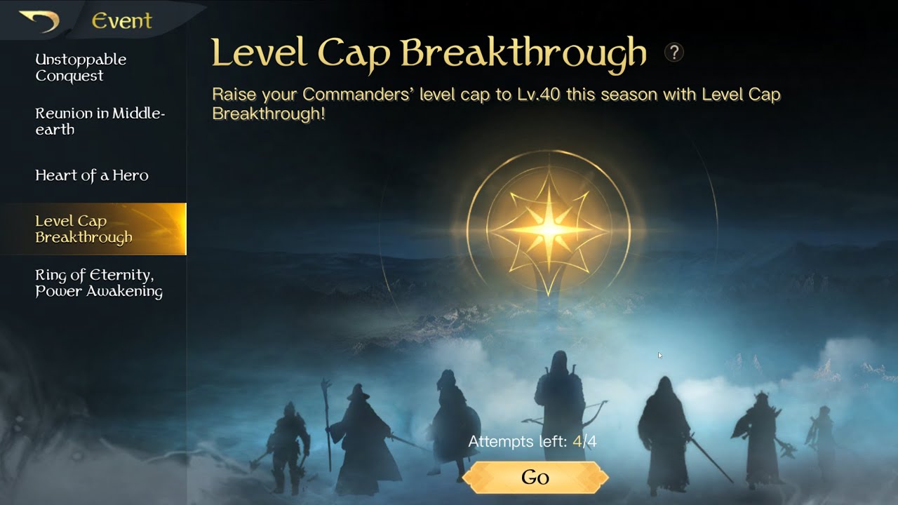 What are Level Cap Breakthroughs? in LOTR Rise to War | A RiseToWar ...