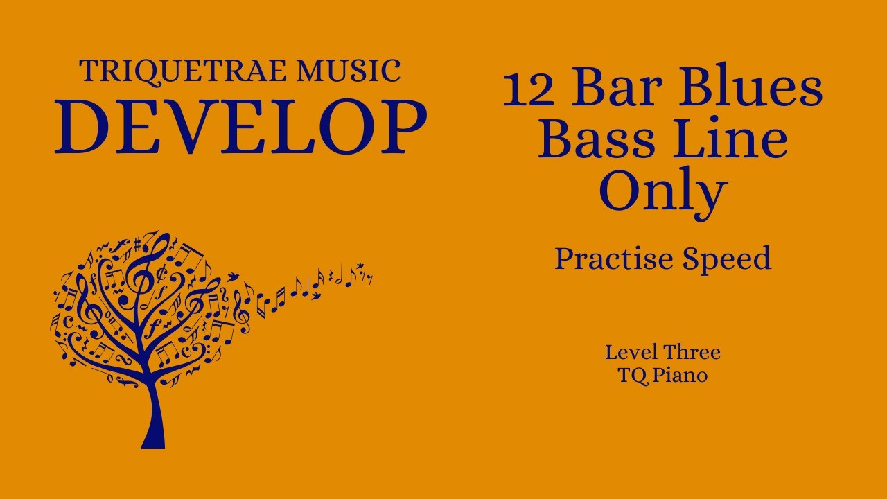 12 bar blues with a quarter note walking bass line only. Practice speed ...
