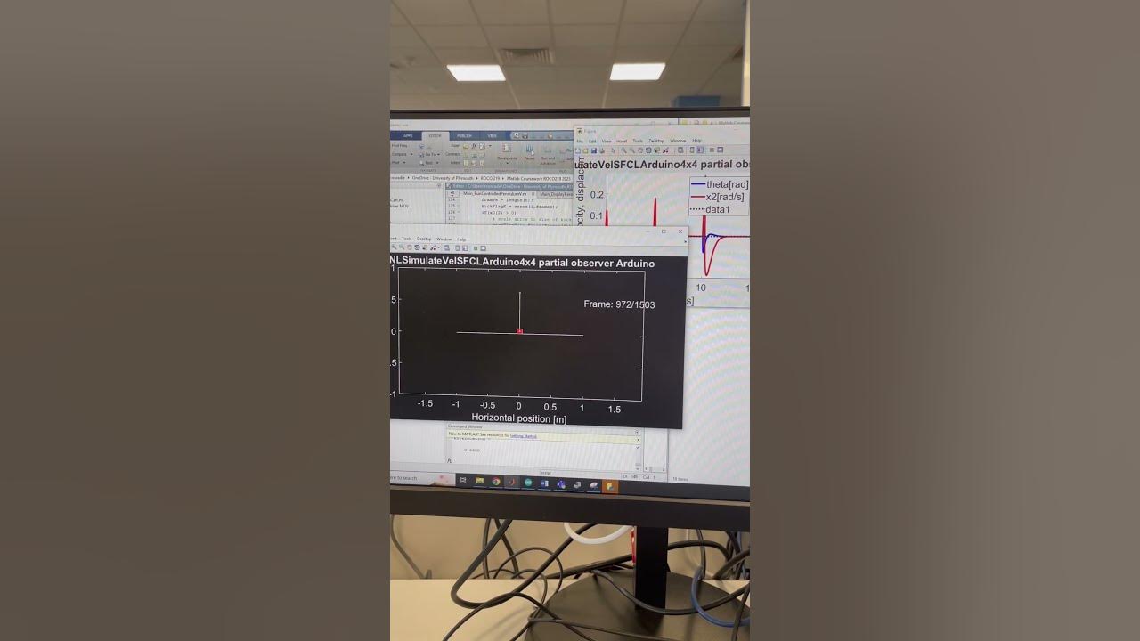 MATLAB simulation of a controlled inverted pendulum - YouTube