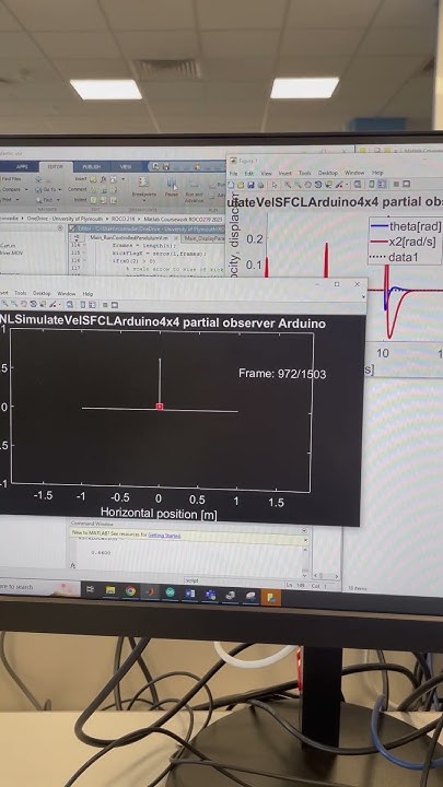 MATLAB simulation of a controlled inverted pendulum - YouTube