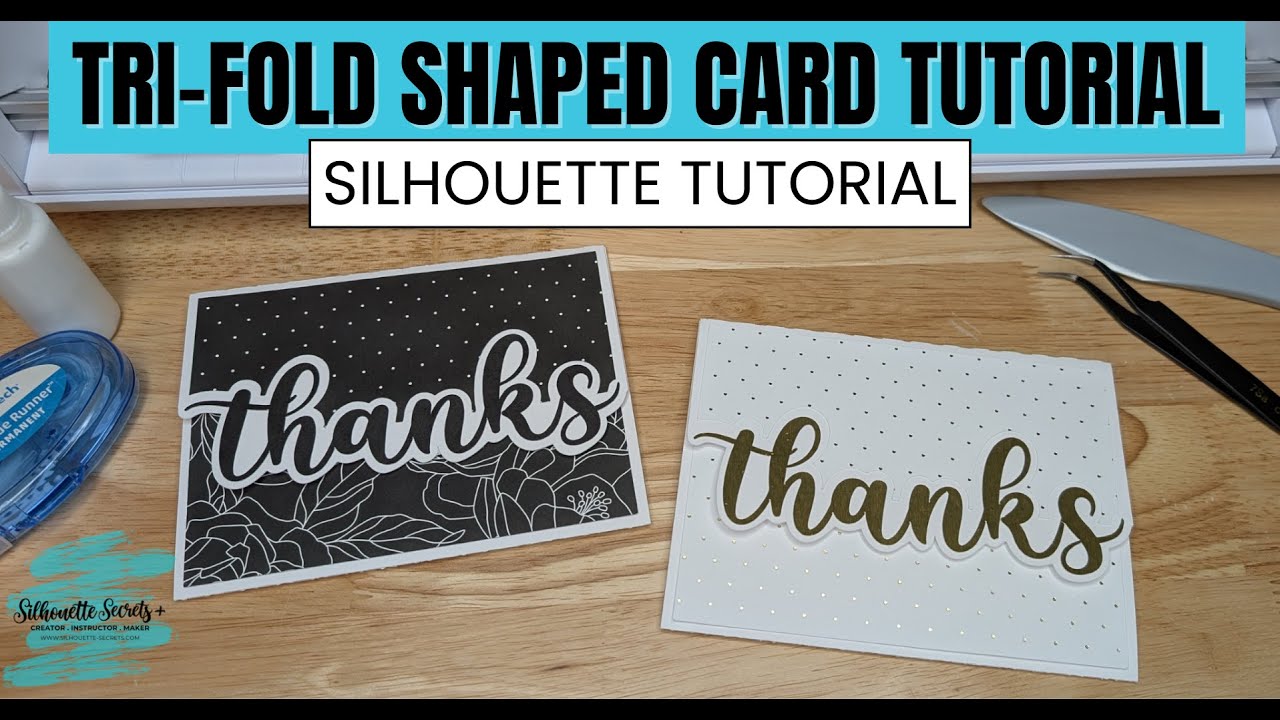 Silhouette Studio Tutorial | How to Create a Tri-Fold Shaped Edge Card ...