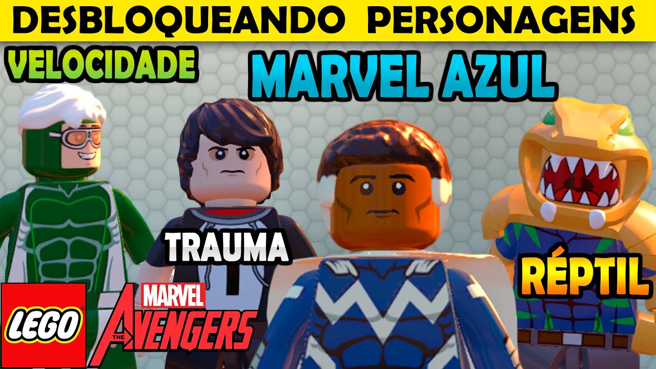 LEGO Marvel Vingadores | COMO DESBLOQUEAR | Marvel Azul | Velocidade ...