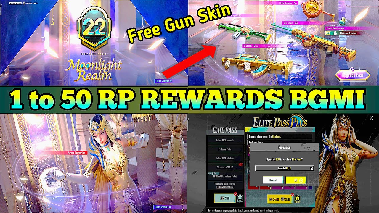 BGMI M22 ROYAL PASS 1 TO 50 RP REWARDS | Month 22 ROYAL PASS Rewards ...