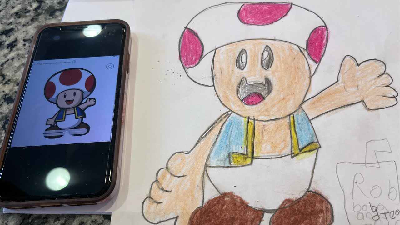 How to Draw Toad from Super Mario - YouTube