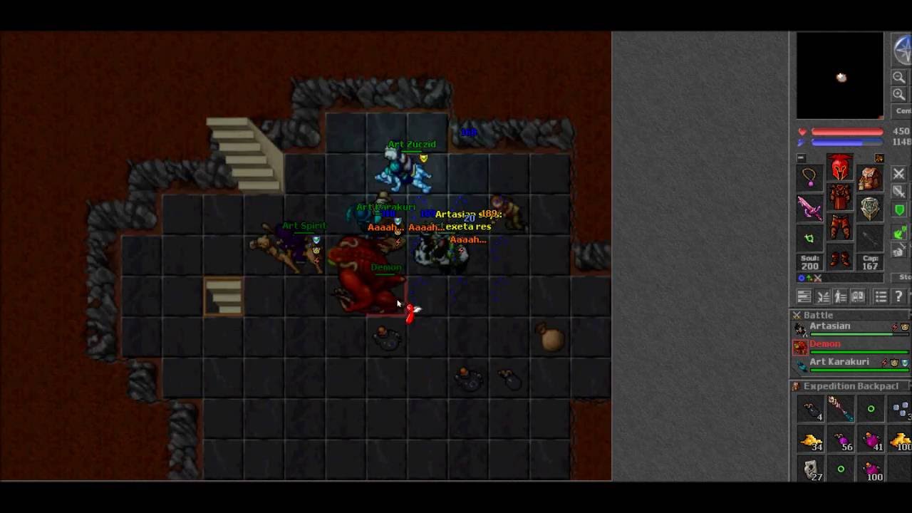 Tibia - Demon Hunt - YouTube